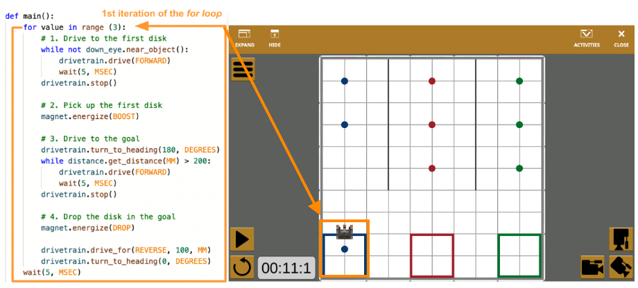 Vex Cs Unit 8 Moving Disks With Loops Lesson 4 Using Nested Loops 3932